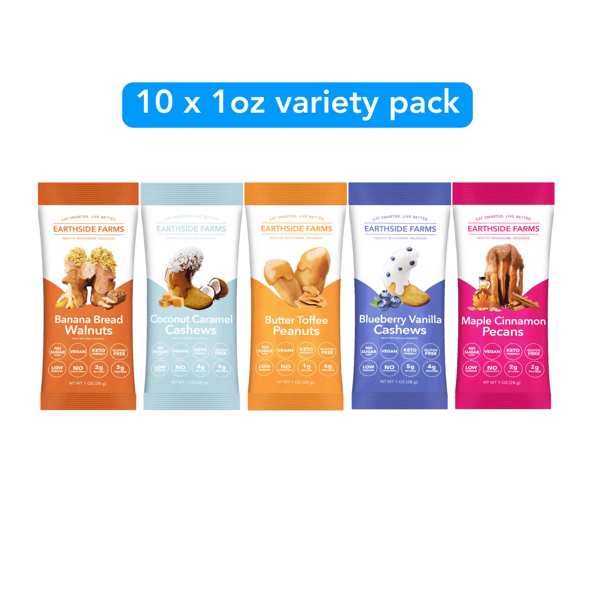 Experience the Flavor: Earthside Farms' 10-Pack Guilt Free Snacks ...